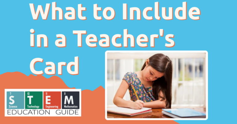 Show Appreciation: What to Include in a Teacher's Card - STEM Education ...
